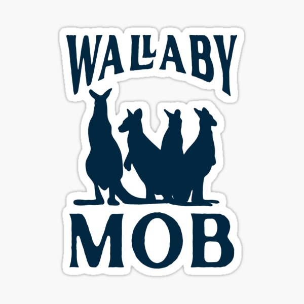 "Wallaby Mob Australian Animal" Sticker for Sale by tldeutsch | Redbubble