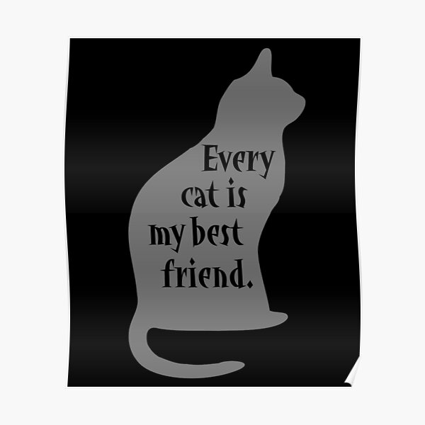 "every cat is my best friend" Poster by ReemosArt | Redbubble