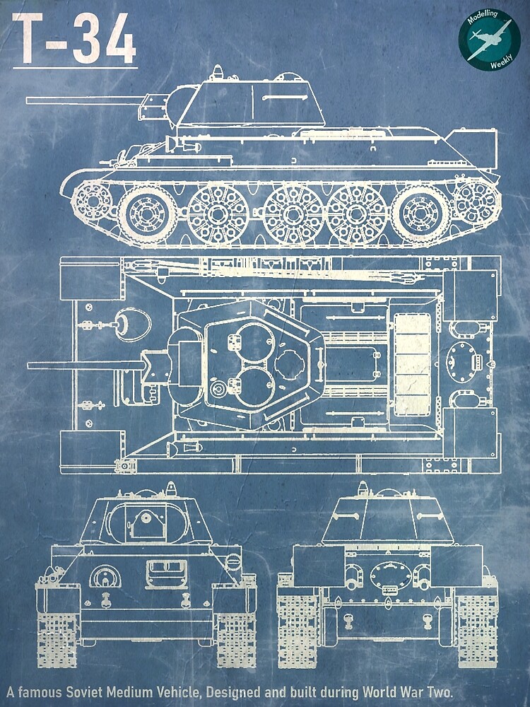 T 34 Tank Blueprints