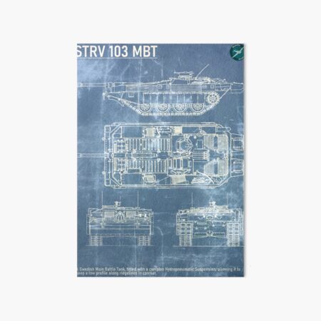 "Strv. 103 Blueprint (AVAILABLE ON CLOTHING) " Art Board Print for Sale ...