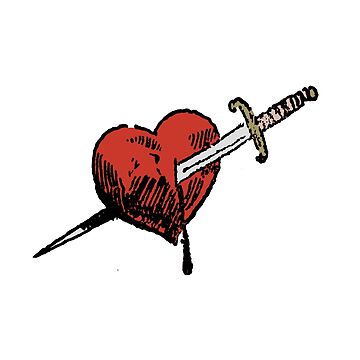 "Heart & dagger" Art Board Print by thatsit-itslit | Redbubble