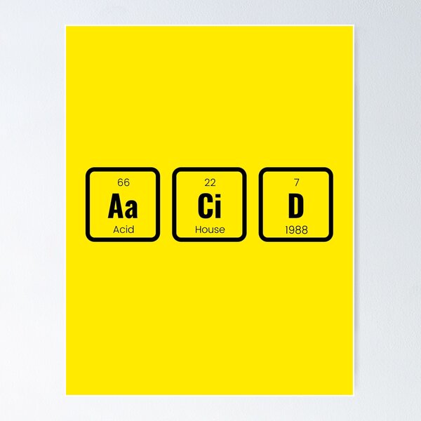 Poster for Sale avec l'œuvre « Acid House » de l'artiste AcidTed ...