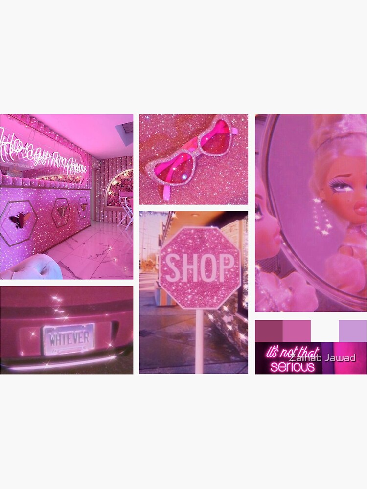 "- PINK COLLAGE -" Sticker for Sale by Zainabjawad6 | Redbubble