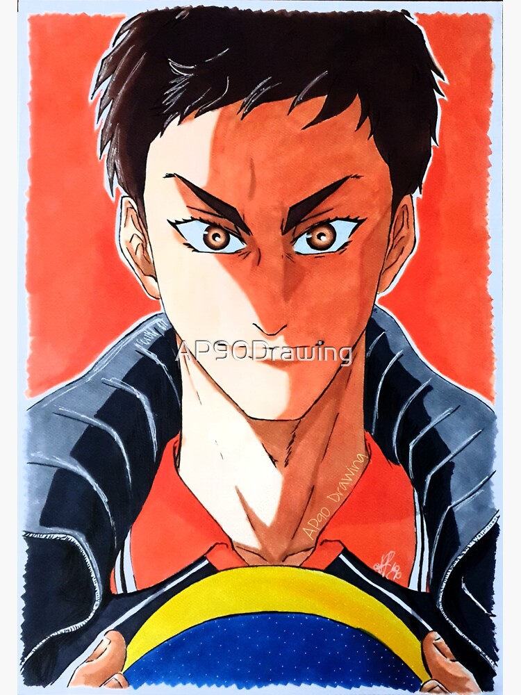 "Haikyuu Daichi Sawamura Karasuno" Sticker for Sale by AP90Drawing ...