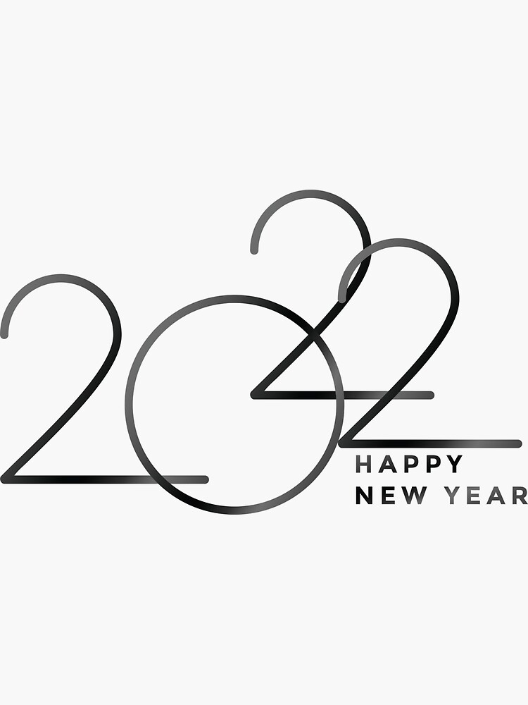 "happy new year 2022" Sticker for Sale by hebby | Redbubble
