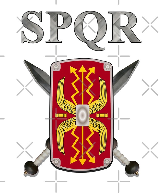"SPQR Roman Legionary Gladius and Shield" by WarlordApparel | Redbubble