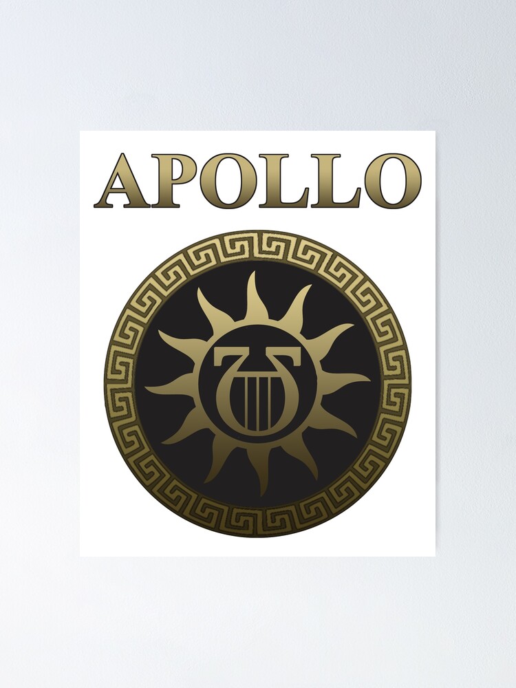 "Apollo Ancient Greek God Gold Shield" Poster for Sale by ...
