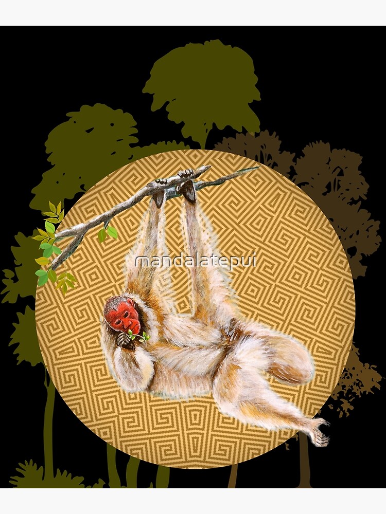 " "Indigenous Bald Uakari & Forest"" Poster for Sale by mandalatepui ...
