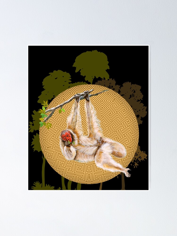 " "Indigenous Bald Uakari & Forest"" Poster for Sale by mandalatepui ...