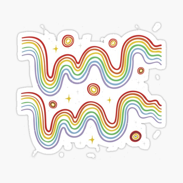 "wavy lines" Sticker for Sale by zaher97 | Redbubble
