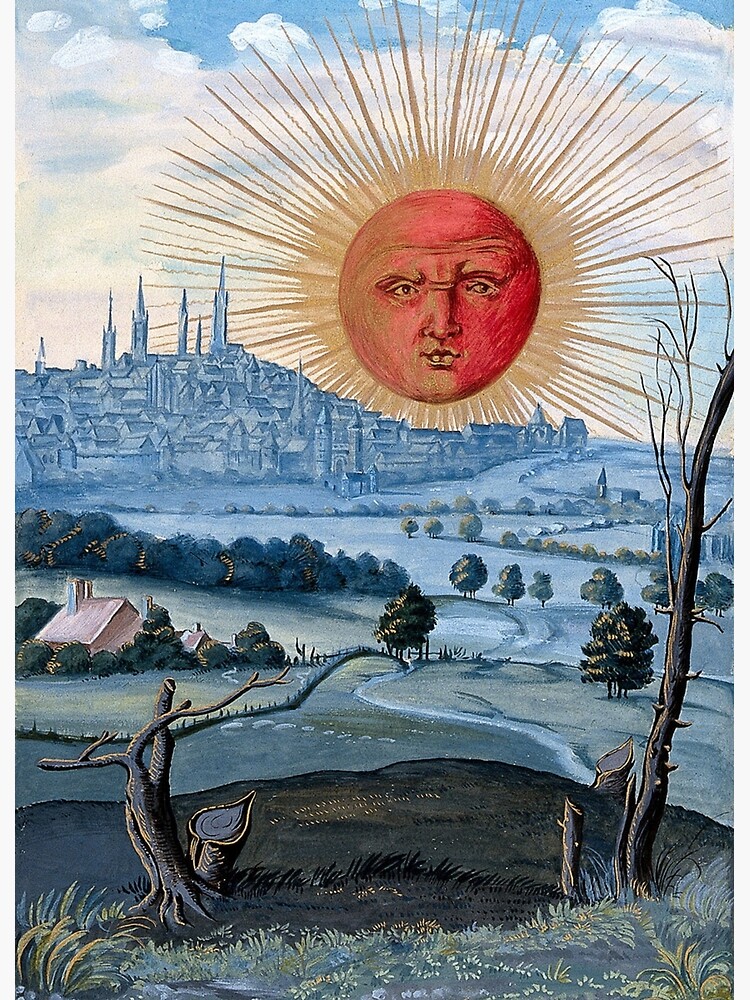 "Splendor of the Sun magical realism smiling sun European cityscape ...