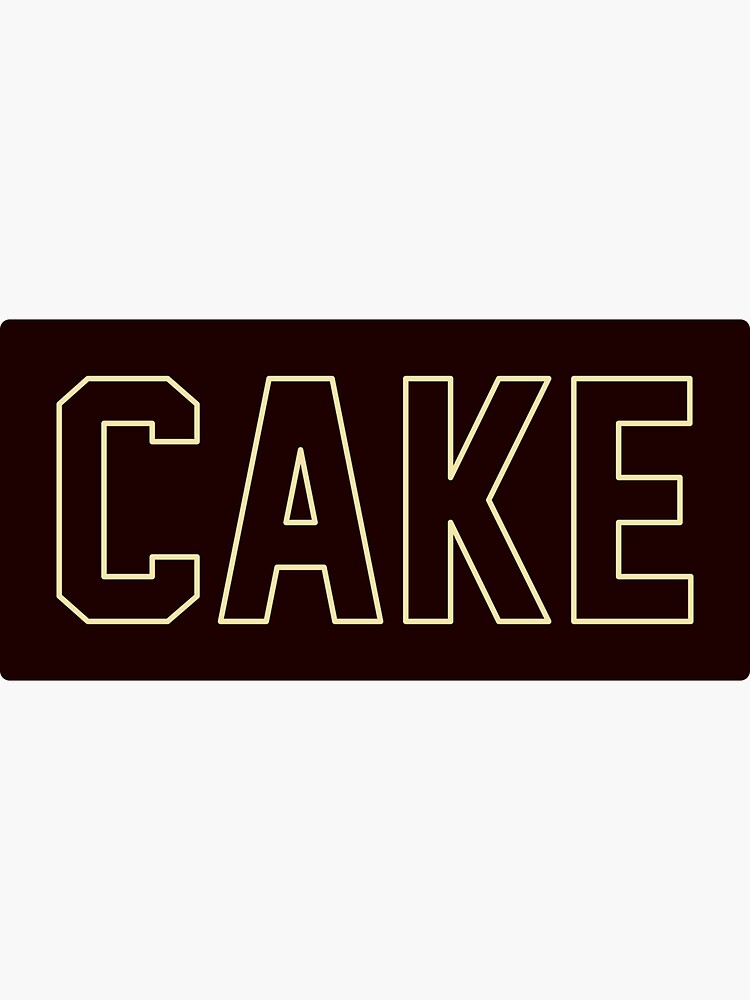 "CAKE Vanilla Outline" Sticker for Sale by PEK1787 | Redbubble