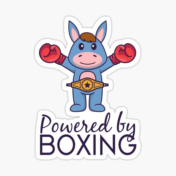 "Powered by boxing, funny Llama in boxer costume, design for boxing ...