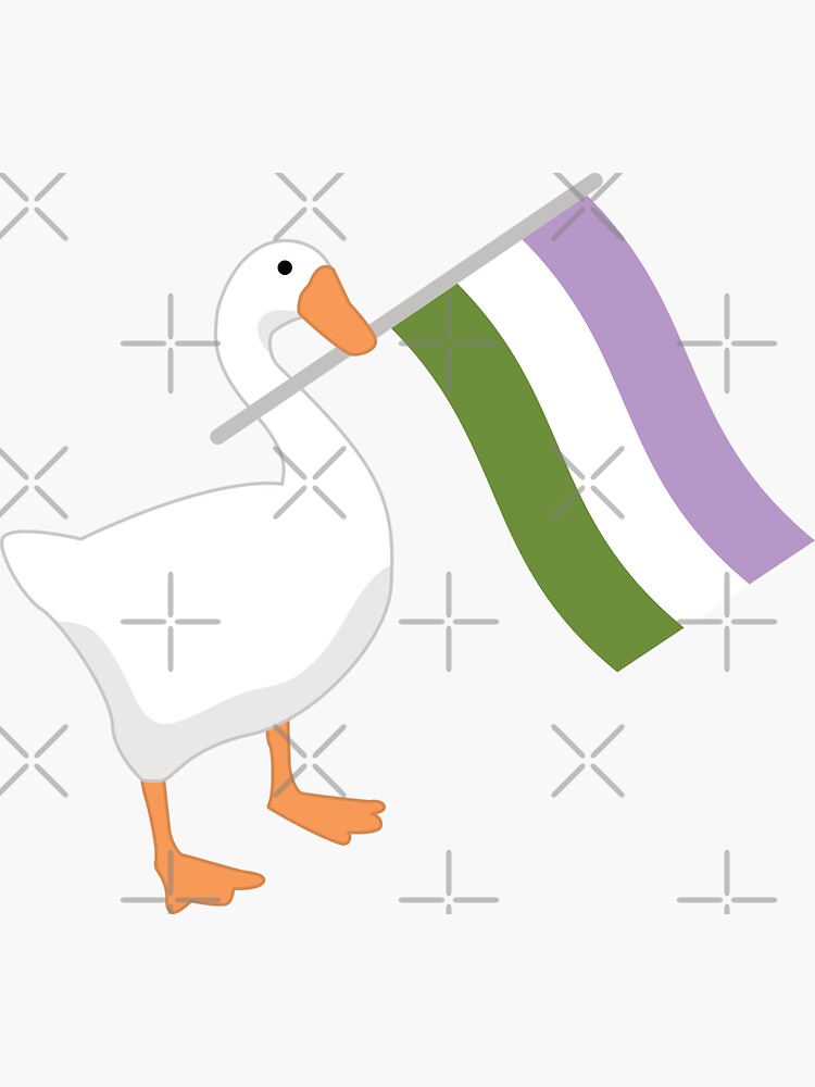 "Goose Gender Queer Pride Flag LGBTQ" Sticker for Sale by ChailynReed ...