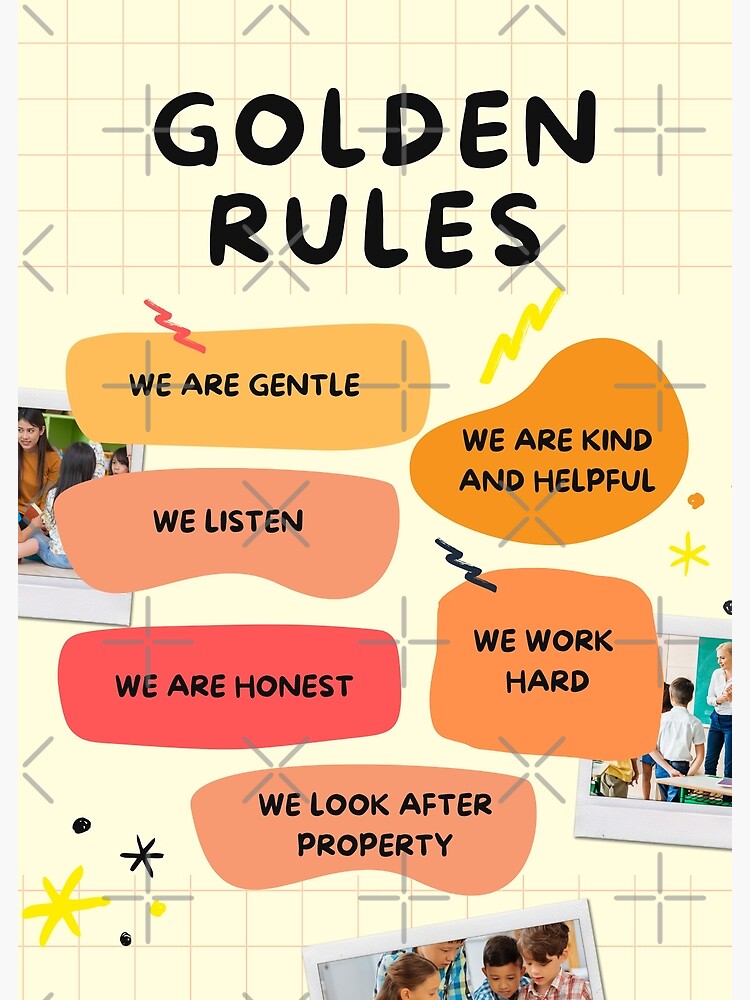 "Classroom Decoration Golden Rules - Class Rules "how we behave in the ...