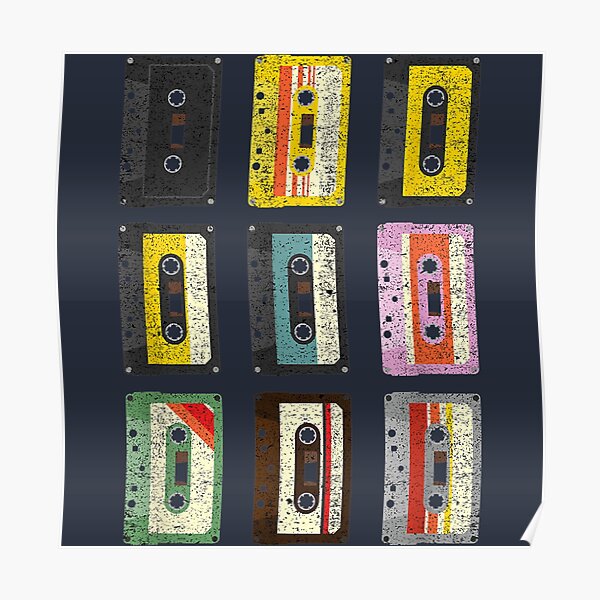"Vintage Kassetten Tape Classic Mixtapes" Poster for Sale by Justinbabe ...