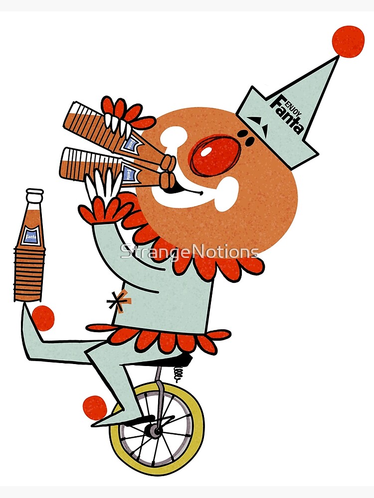 "1963 Fanta Soft Drink Clown Mascot Character" Metal Print for Sale by ...