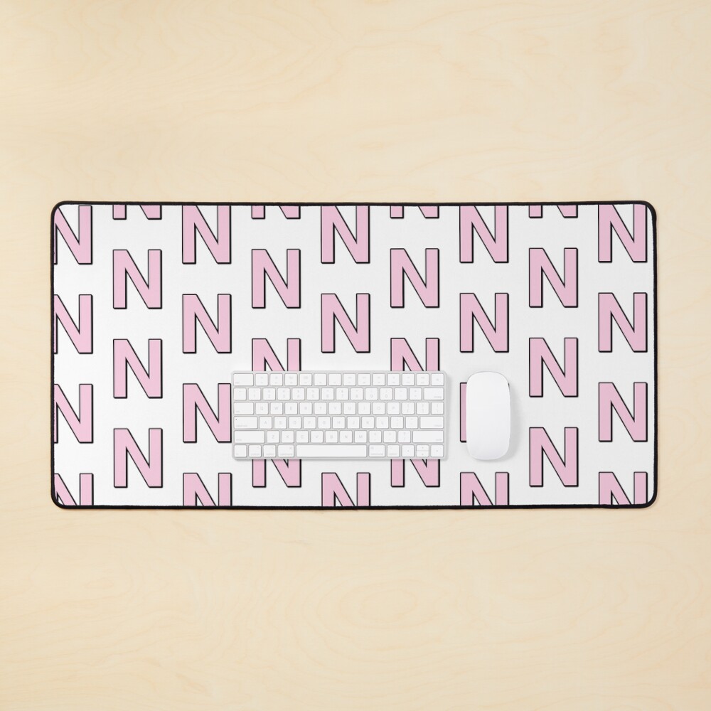 "Pink letter N" Sticker for Sale by imantahar | Redbubble