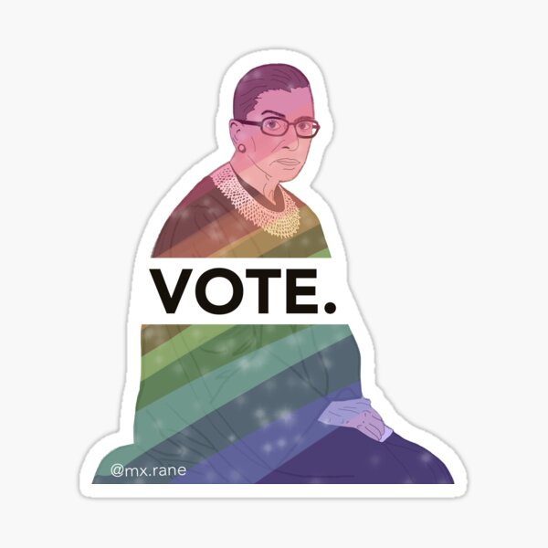"RBG" Sticker for Sale by MxRaneDesigns | Redbubble