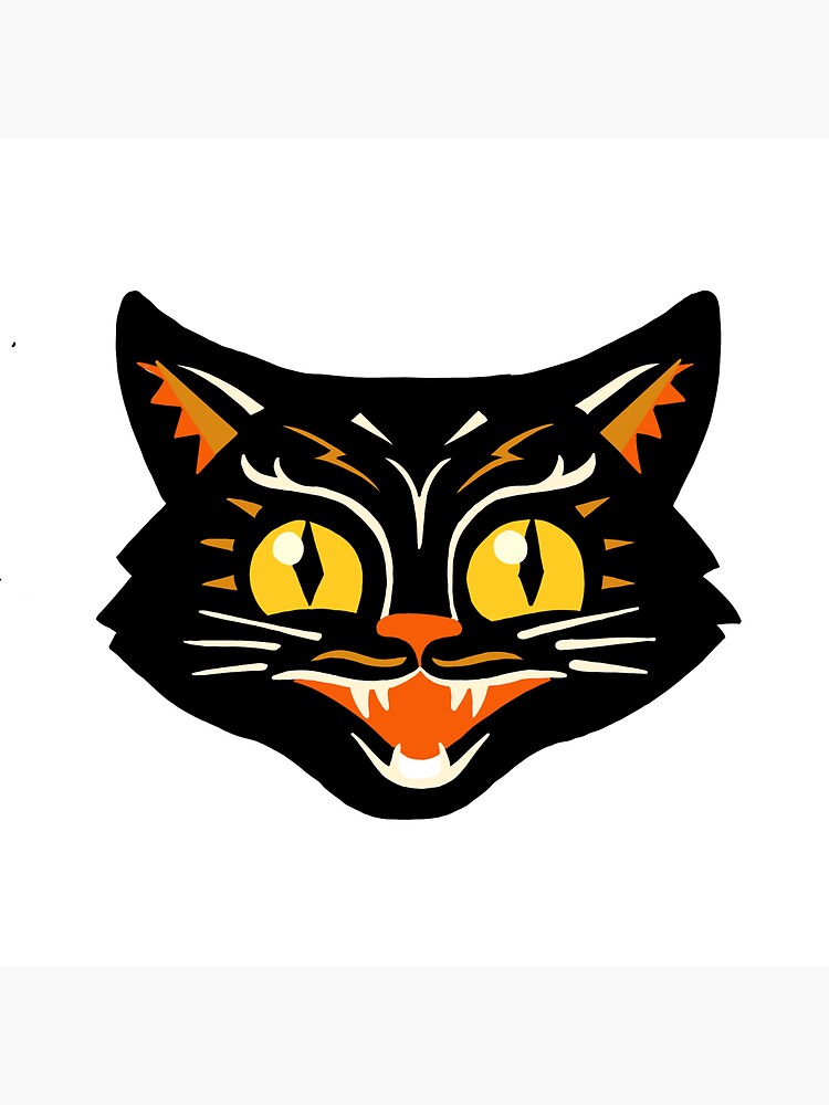 "Spooky black cat" Sticker for Sale by gracellynch | Redbubble