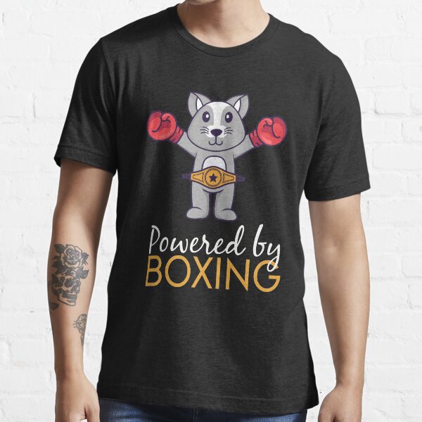 "Powered by boxing, funny rat in boxer costume, design for boxing/rat ...