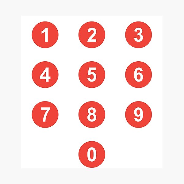 "Numberblocks Red Circles Stickers " Photographic Print for Sale by ...