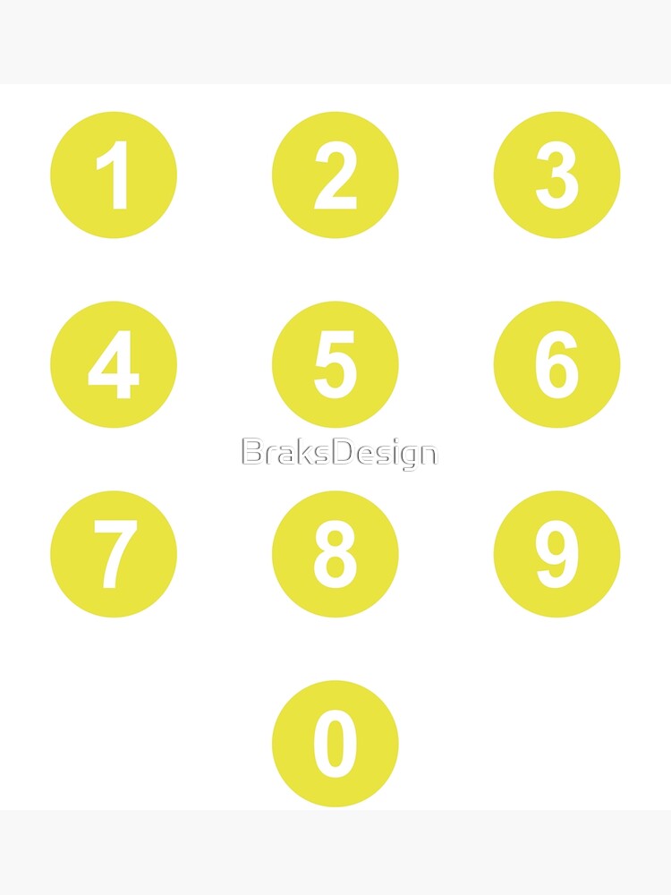 "Numberblocks Yellow Circles Stickers " Art Print by BraksDesign ...