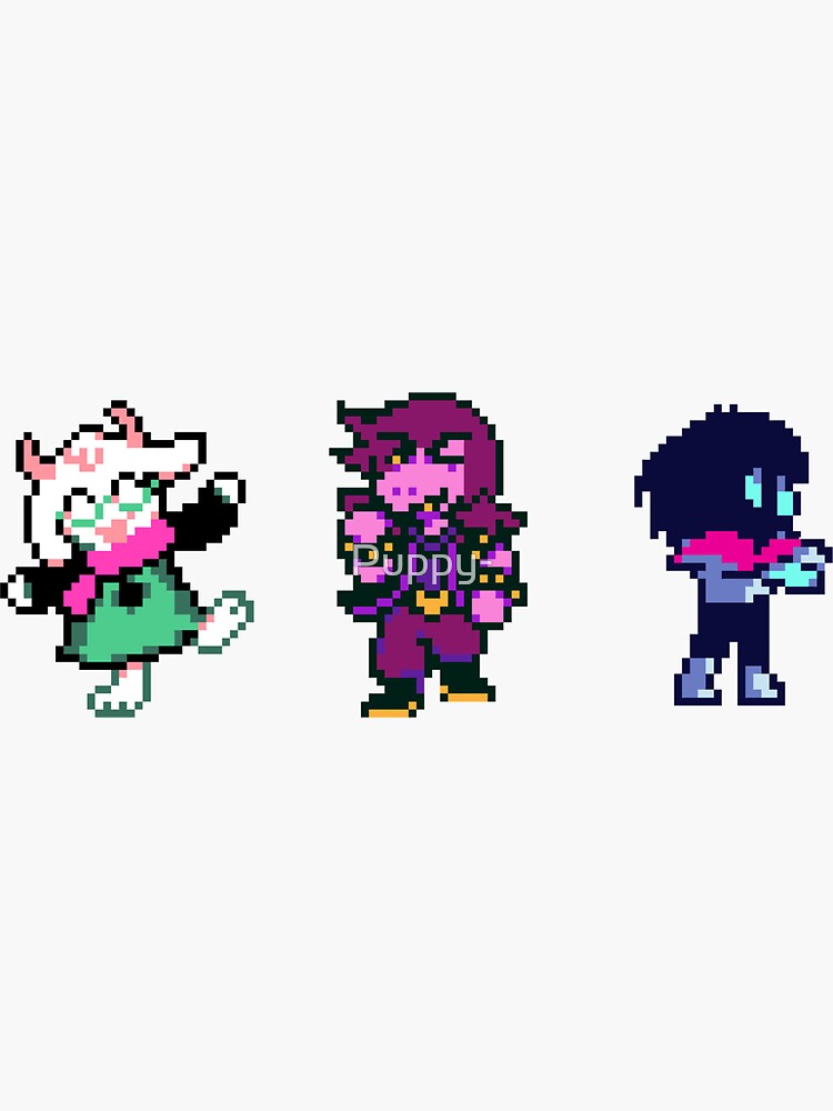 "DELTARUNE Chapter 2 - Trio is back!" Sticker for Sale by Puppy ...