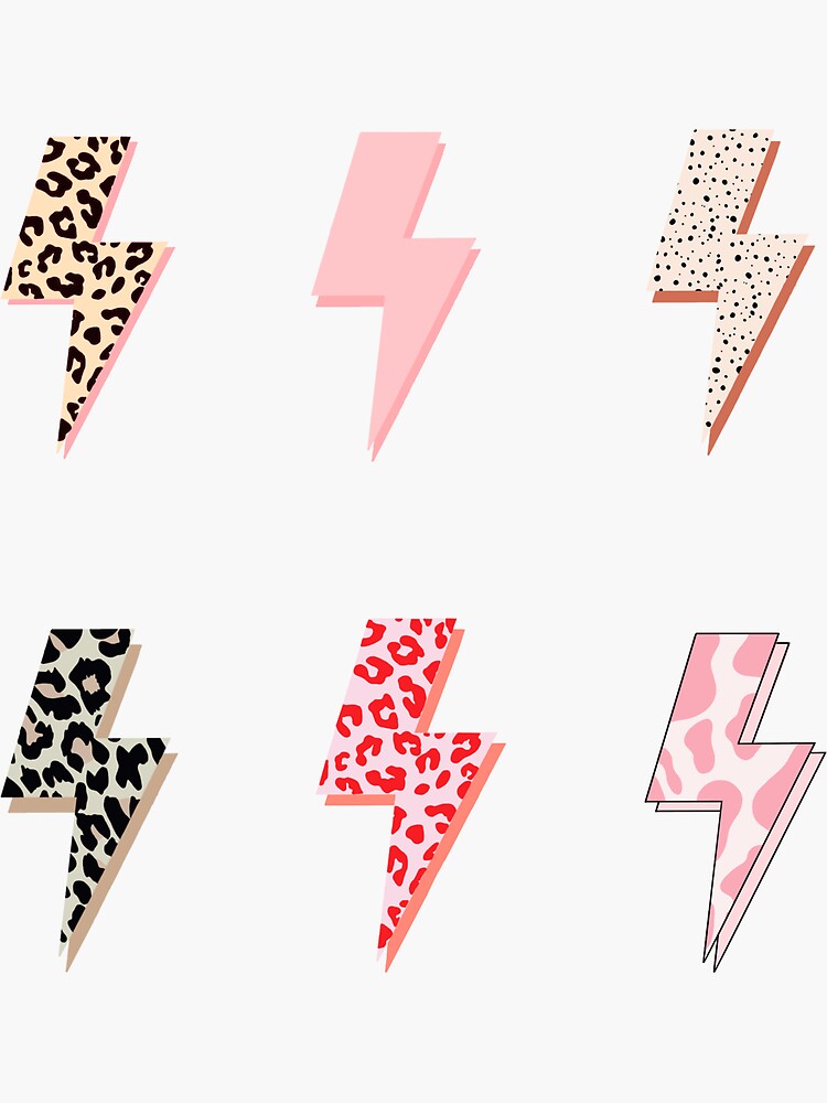 "Preppy Lightning Sticker Pack" Sticker for Sale by elle-dee-art ...