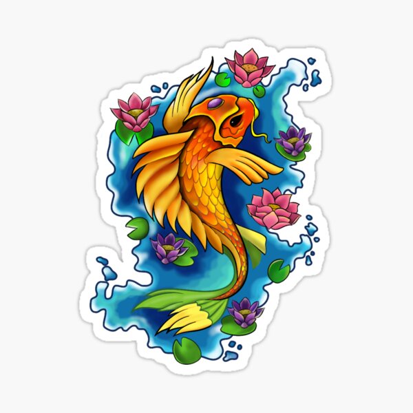 "Koi fish" Sticker for Sale by Bumblebee2013 | Redbubble