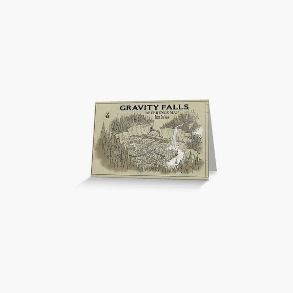"Gravity Falls Map" Greeting Card by ettalynn | Redbubble