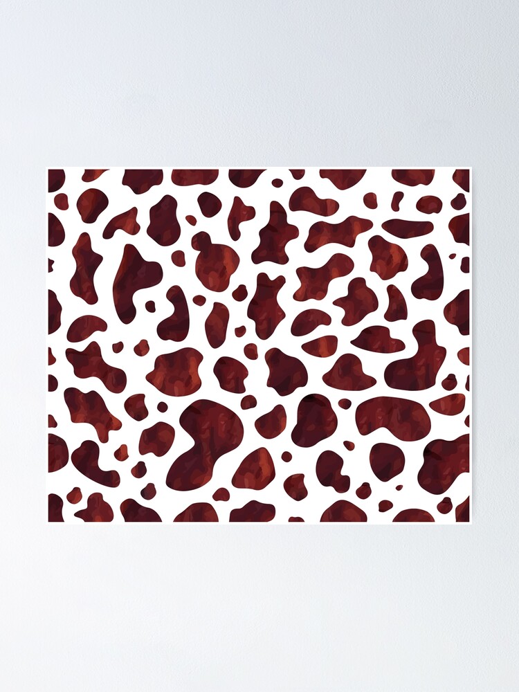 "Cow Pattern - Red blended color" Poster for Sale by bunbun369 | Redbubble