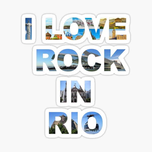 "I LOVE ROCK IN RIO" Sticker by alvaroconven | Redbubble