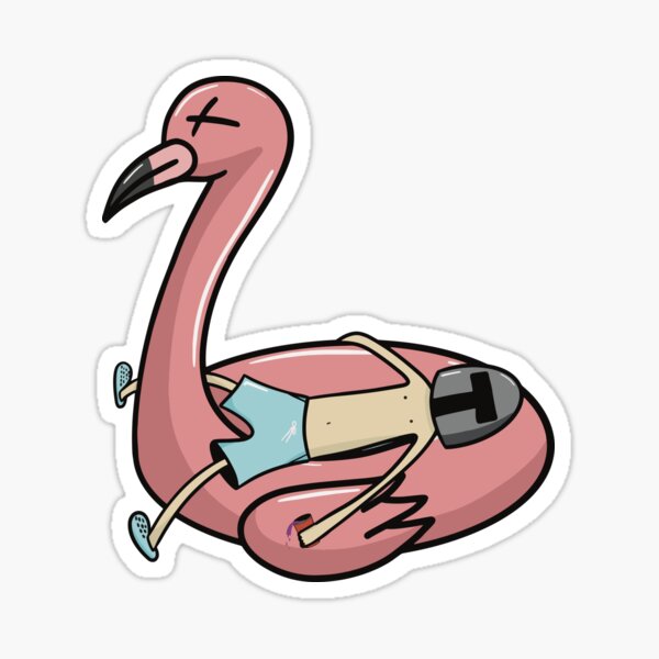 "Flamingo Gaming Float Tee" Sticker for Sale by FlamingoKnight | Redbubble