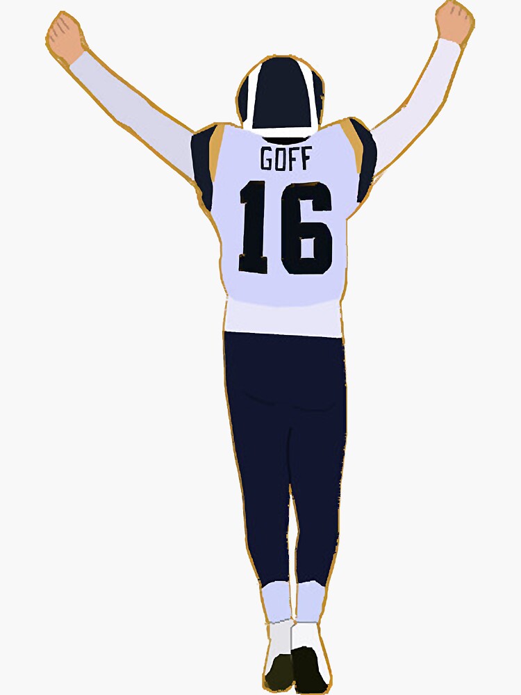 "Jared Goff - LA Rams " Sticker for Sale by Zemjanis12 | Redbubble