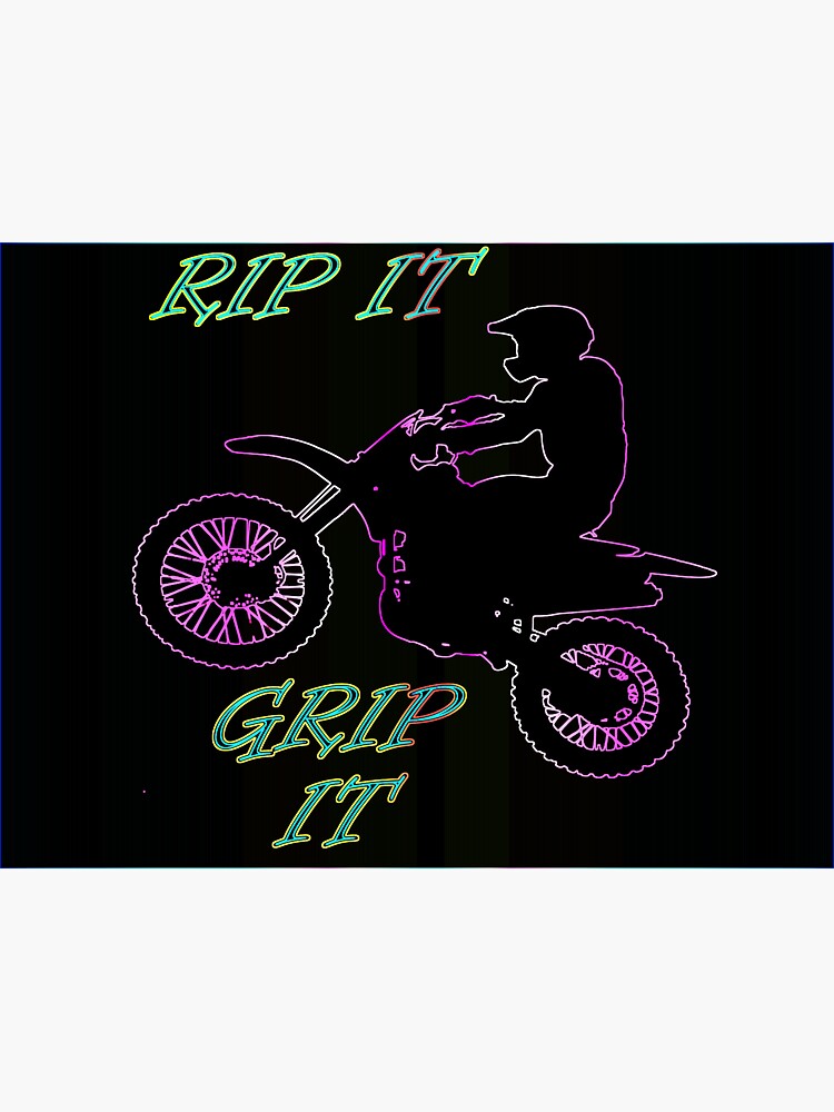 "Rip It Grip It Dirt Bike Wheelie" Sticker for Sale by retailrejects ...