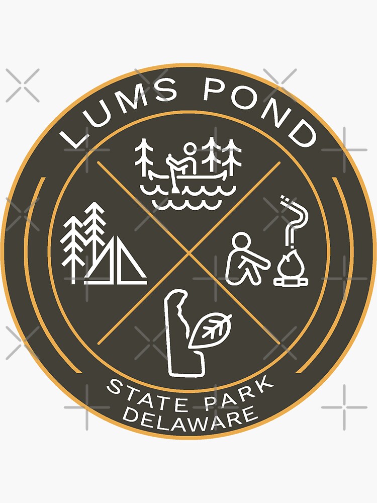 "Lums Pond State Park Heraldic Logo" Sticker for Sale by VanyaKar ...