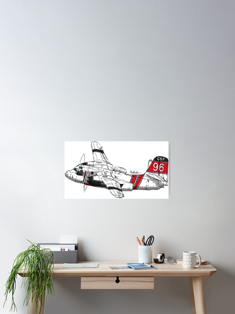 "Cal Fire 96 Grumman S-2 Tracker" Poster for Sale by Statepallets ...