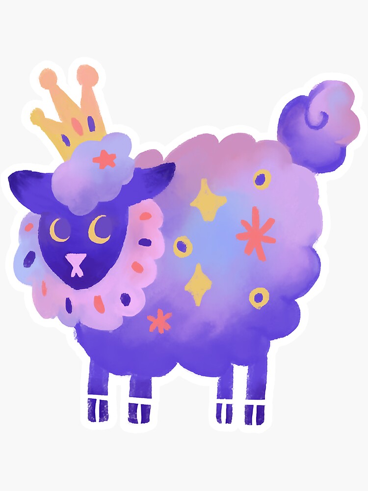 "Purple Galaxy Princess Sheep in Digital " Sticker for Sale by ...