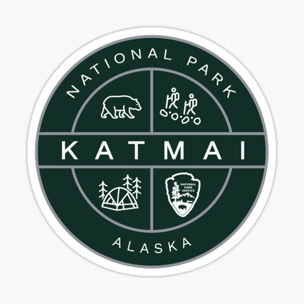 "Katmai National Park Heraldic Logo" Sticker for Sale by VanyaKar ...
