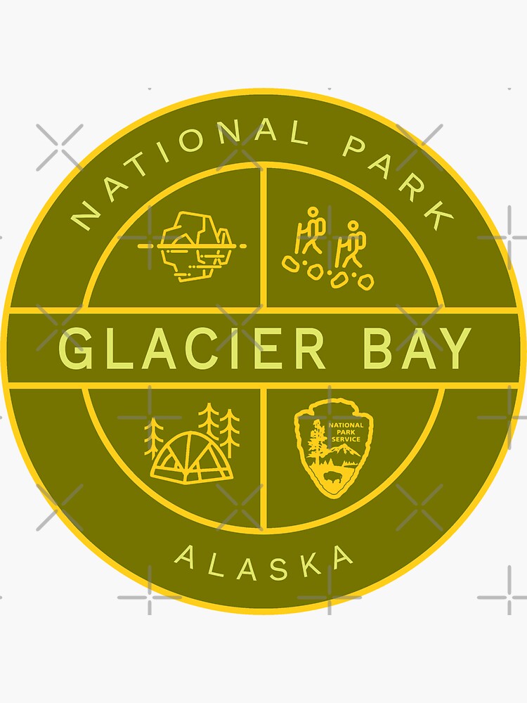 "Glacier Bay National Park Heraldic Logo" Sticker for Sale by VanyaKar ...