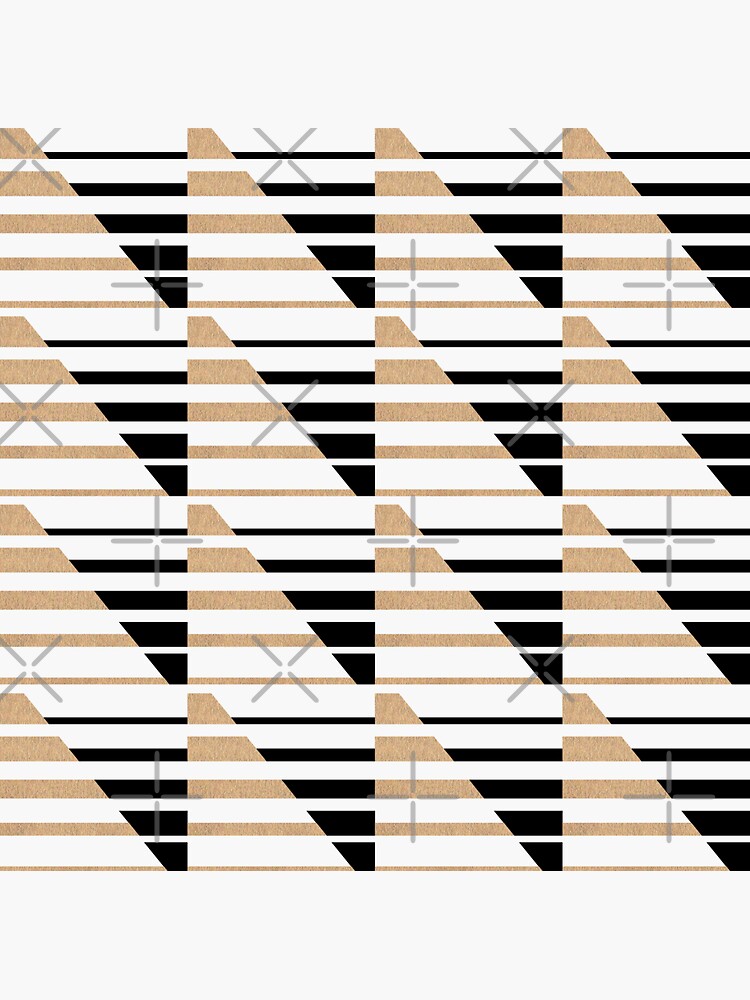"Gold and Black Broken Diagonal Stripe Pattern" Sticker for Sale by ...