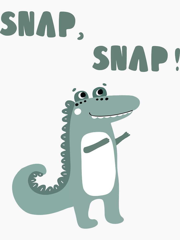 "Snap, Snap! The Crocodile" Sticker for Sale by TheDreamyLand | Redbubble