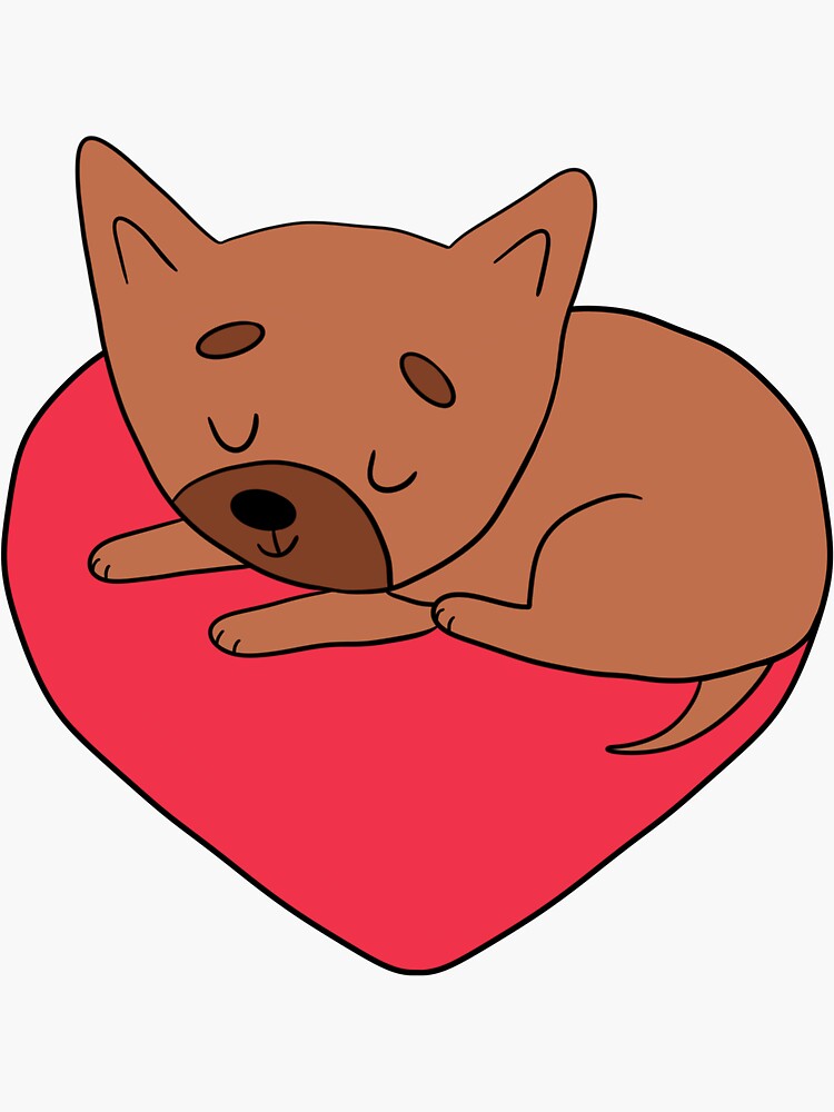 "Sleepy Jerry Heart " Sticker for Sale by Slothfulsnuggle | Redbubble