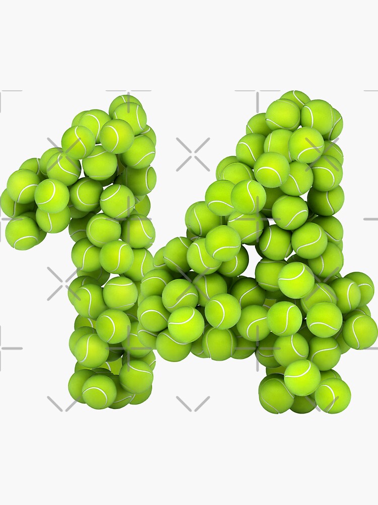 "Tennis Player Number 14 - Tennis Sports fourteen Game Set Match 14 ...