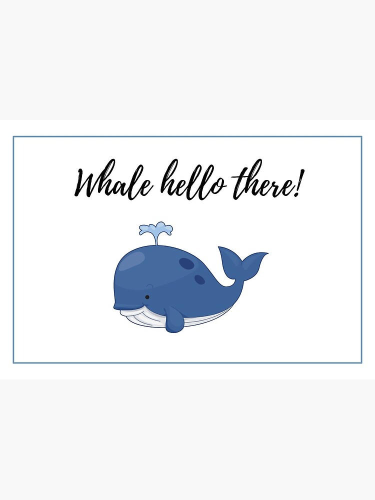 ""Whale Hello There!" Cute Animal Card Design" Postcard for Sale by ...