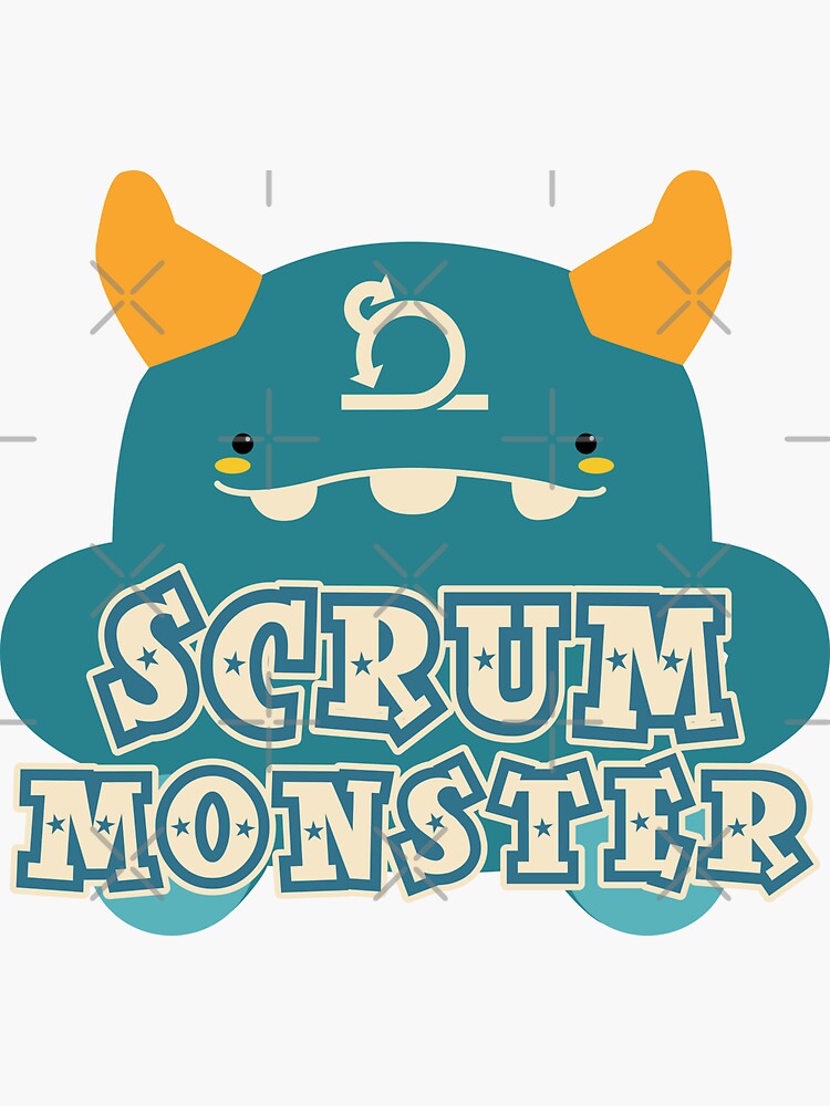 "Agile Scrum Monster" Sticker for Sale by DAFIN | Redbubble
