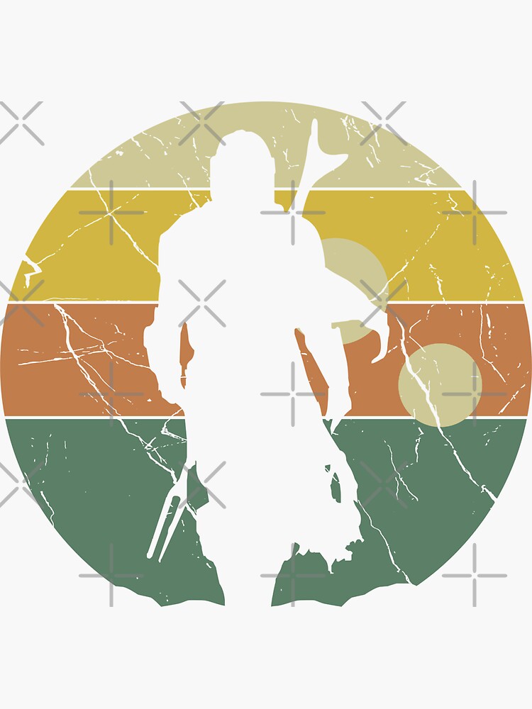 "Mando vintage sunset" Sticker for Sale by Bishowjit25 | Redbubble