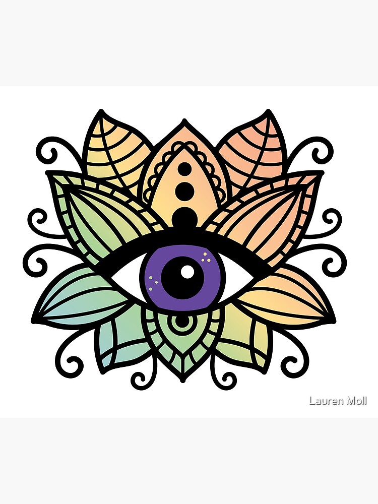 "Lotus Flower Third Eye" Poster for Sale by laurmolldesigns | Redbubble