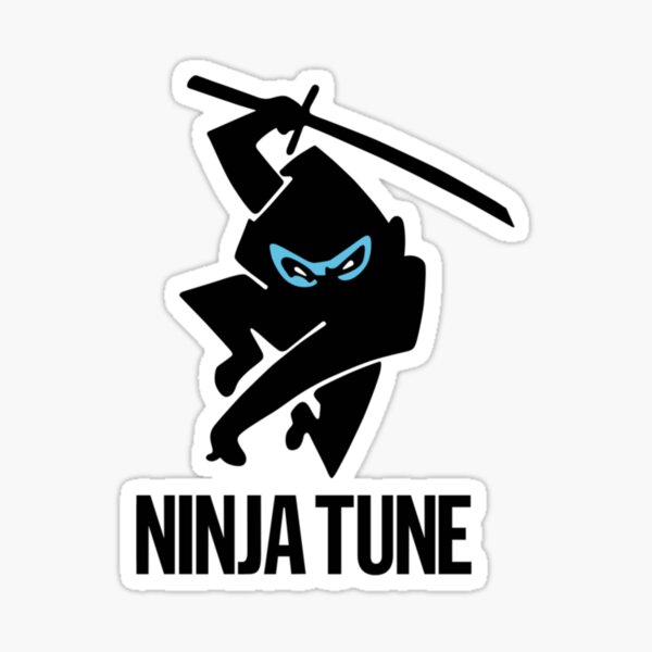 "Ninja Tune logo with naming (white background)| Perfect Gift" Sticker ...